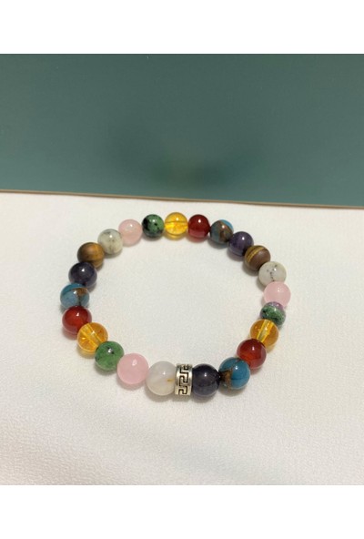 Lavinia Atelier Çakra Doğal Taş Bileklik Ametist, Pembe Kuvars, Sitrin, Opal, Anyolit, Akik, Murano Kuvars, Kaplan Gözü Lavinia Atelier Çakra Doğal Taş Bileklik Ametist, Pembe Kuvars, Sitrin, Opal, Anyolit, Akik, Murano Kuvars, Kaplan Gözü
