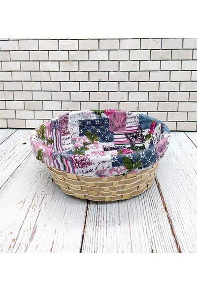 3er Ithalat Yuvarlak Bezli Ekmek Sepeti