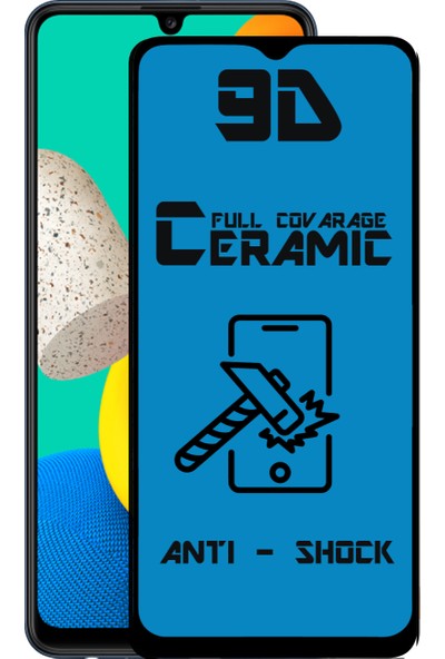 Case World Caseworld Samsung Galaxy M32 Tam Kaplayan Seramik Nano Esnek Ekran Koruyucu Cam