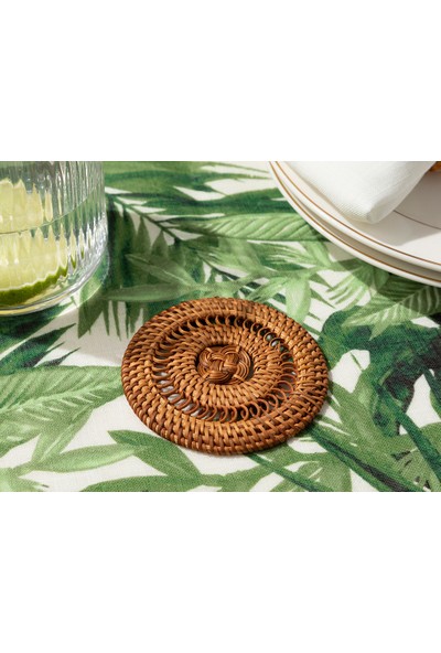 English Home Arzu Sabancı Nude Rattan Bardak Altlığı 10 cm Açık Kahve English Home Arzu Sabancı Nude Rattan Bardak Altlığı 10 cm Açık Kahve