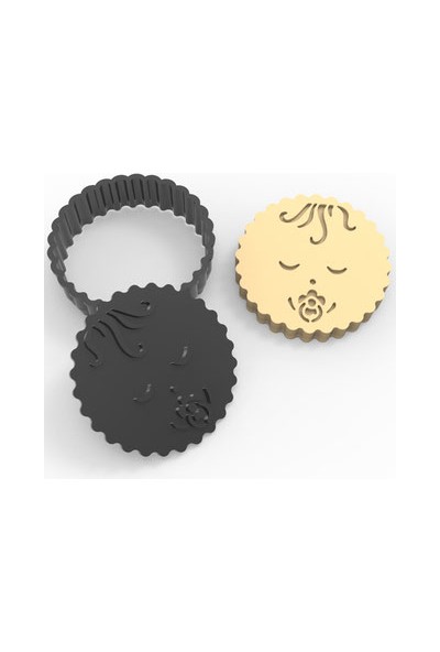 Pasta Works Bebek Motifli Kurabiye Damga & Kesici Set - Kurabiye Kalıbı