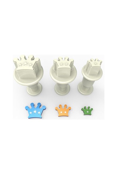 Pasta Works Kral 3'lü Mini Basmalı Kopat Pasta Works Kral 3'lü Mini Basmalı Kopat