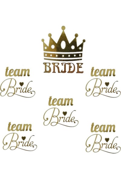 Diğer Bride To Be-Team Bride Altın (Gold) Dövme - 6 Adet Diğer Bride To Be-Team Bride Altın (Gold) Dövme - 6 Adet