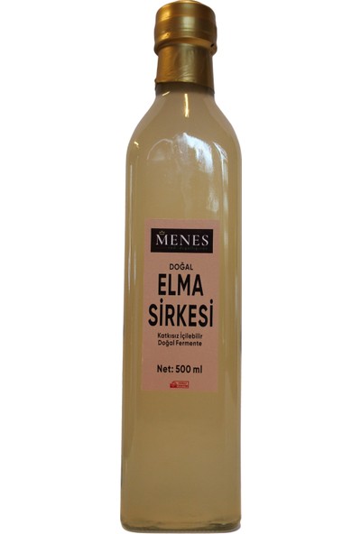 Menes Elma Sirkesi Katkısız Doğal Fermente Ev Yapımı 500 ml