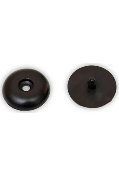 Lidersan Çelik 2 Adet - Siyah Emniyet Kemeri Klipsi Düğmesi Stop Düğme