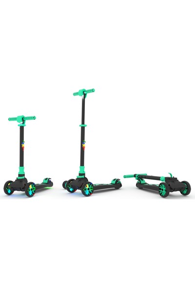 Winky Lux Scooter Işıklı 3 Tekerli Katlanabilir Yeşil Winky Lux Scooter Işıklı 3 Tekerli Katlanabilir Yeşil