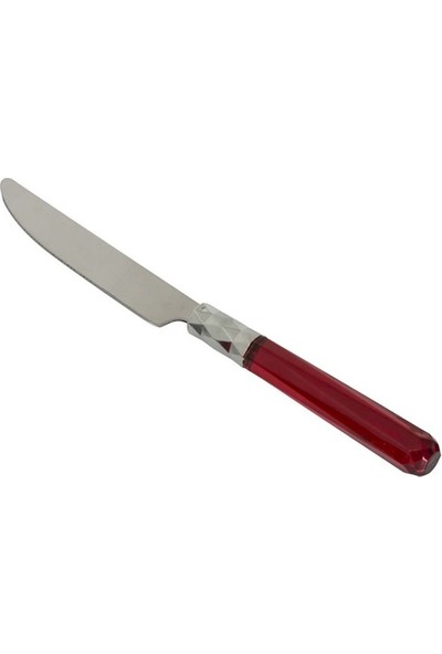 Kırmızı Renk 6'lı Platin Bıçak Seti