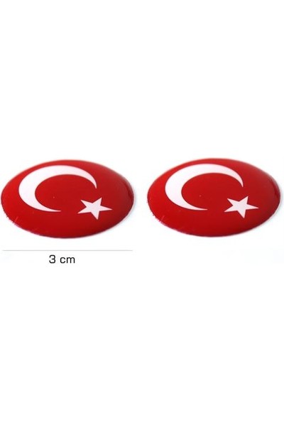 Tvet Türk Bayrağı Damla Sticker SK002987 Tvet Türk Bayrağı Damla Sticker SK002987