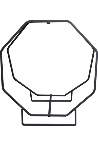 Şömine Aksesuarları Metal Odunluk Bahçe Odunluğu 1 Adet Siyah Renk