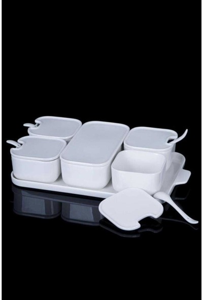 Acar La Pure Porselen 6'lı Kaşıklı Kahvaltılık Acar La Pure Porselen 6'lı Kaşıklı Kahvaltılık