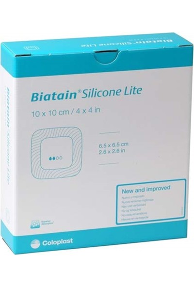 Coloplast Biatain Silikon Köpük Örtü Yumuşak Yapışkanlı 10X10CM Coloplast Biatain Silikon Köpük Örtü Yumuşak Yapışkanlı 10X10CM