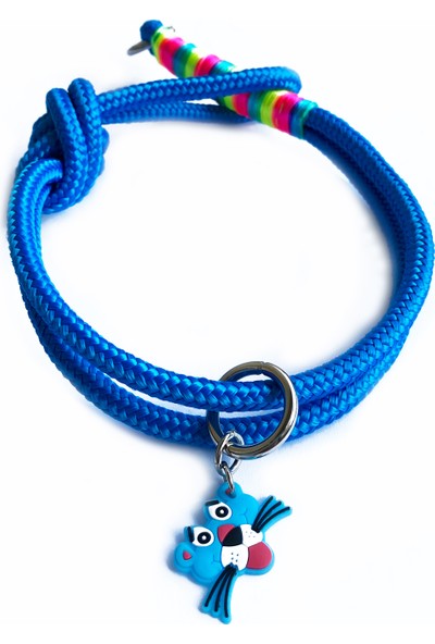 Petswuu Mavi Panter Tasarım Boğma Eğitim Tasması (Renkli Uç) 55 cm Petswuu Mavi Panter Tasarım Boğma Eğitim Tasması (Renkli Uç) 55 cm
