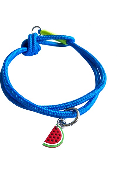 Petswuu Mavi Karpuz Tasarım Boğma Eğitim Tasması (Sarı Uç) 55 cm Petswuu Mavi Karpuz Tasarım Boğma Eğitim Tasması (Sarı Uç) 55 cm