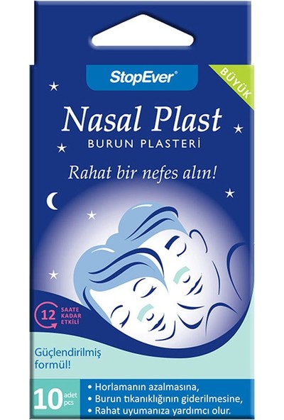 Stopever Nasal Plast Burun Plasteri -Büyük Boy 6 Adet (6X10 Plaster) Stopever Nasal Plast Burun Plasteri -Büyük Boy 6 Adet (6X10 Plaster)