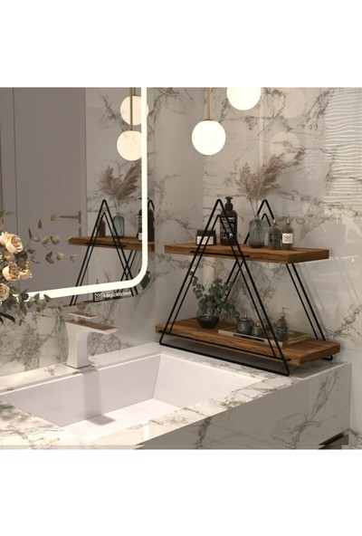 Eva Üçgen Masa Servis Rafı Dekoratif Mutfak Banyo Düzenleyici Eva Üçgen Masa Servis Rafı Dekoratif Mutfak Banyo Düzenleyici