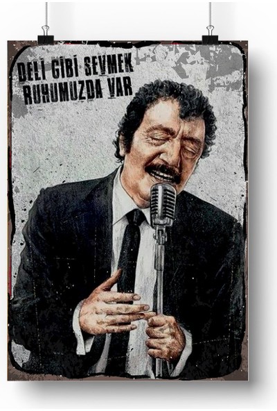 Müslüm Gürses Retro Poster 35X50 cm Müslüm Gürses Retro Poster 35X50 cm
