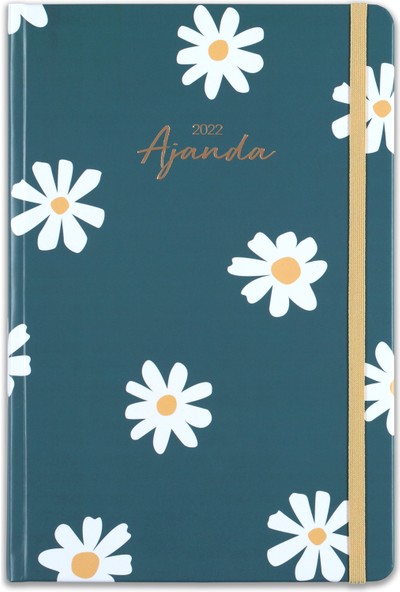 Matt Notebook 2022 Günlük Ajanda Papatya Yeşil