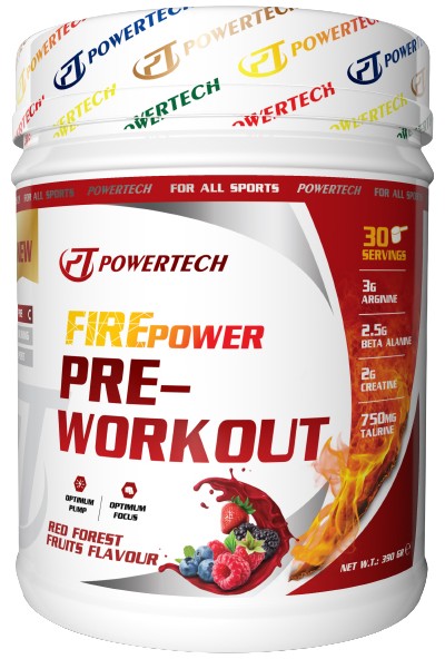 Powertech Firepower Pre-Workout 390 gr Kırmızı Orman Meyvesi Aromalı