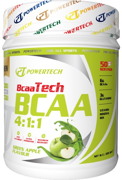Powertech Bcaatech Bcaa 4:1:1 500 gr Yeşil Elma Aromalı Powertech Bcaatech Bcaa 4:1:1 500 gr Yeşil Elma Aromalı