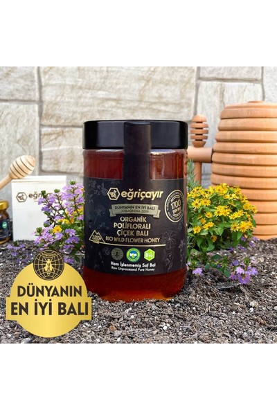 Eğriçayır Polifloralı Organik Çiçek Balı 850 Gr
