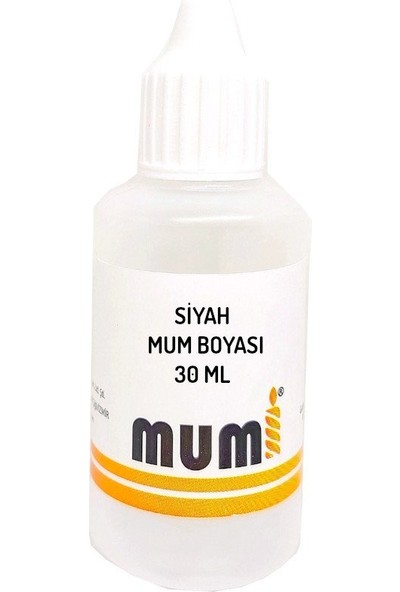 Mumi Sıvı Mum Boyası Siyah 30 ml