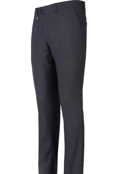 İmza Antrasit Kendinden Desenli Slim Fit Pantolon İmza Antrasit Kendinden Desenli Slim Fit Pantolon