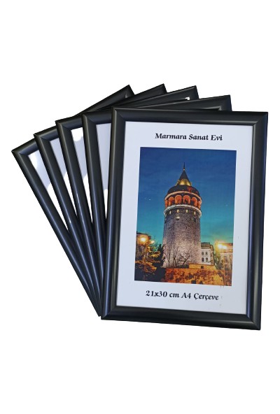Marmara Sanat Evi 21*30 A4 Ebatların 5li Siyah Çerçeve Seti Marmara Sanat Evi 21*30 A4 Ebatların 5li Siyah Çerçeve Seti