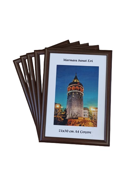 Marmara Sanat Evi 21*30 A4 Ebatların 5li Kahverengi Çerçeve Seti