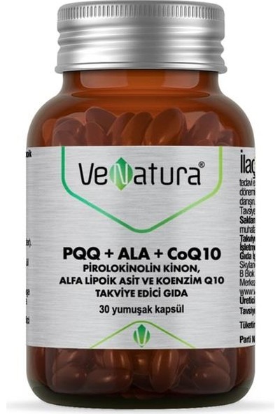 Venatura PQQ+ALA+COQ10 30 Kapsül