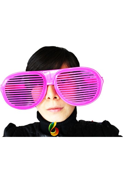 Ozcmax Pembe Renk Mega Boy Jumbo Panjur Şekilli Parti Gözlüğü Ozcmax Pembe Renk Mega Boy Jumbo Panjur Şekilli Parti Gözlüğü