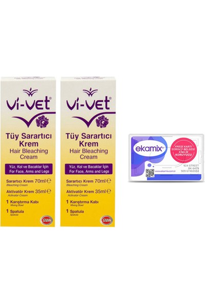 Vi-Vet Tüy Sarartıcı Krem x 2 + Kimlik Koruyucu
