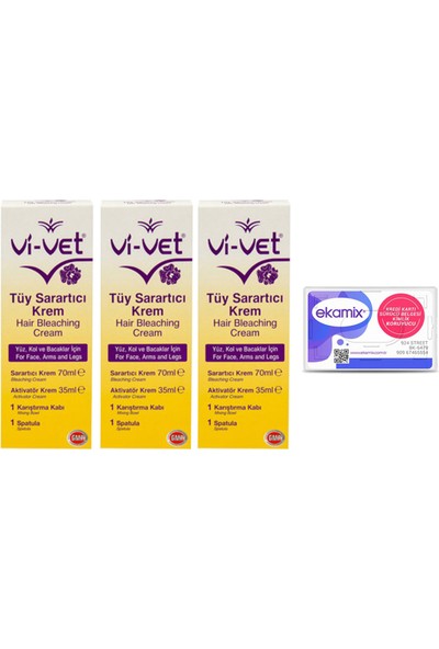 Vi-Vet Tüy Sarartıcı Krem x 3 + Kimlik Koruyucu