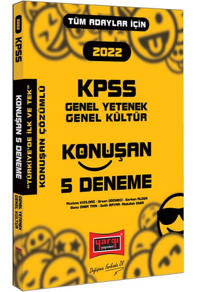 Yargı Yayınları 2022 KPSS Genel Yetenek Genel Kültür Konuşan 5 Deneme - Rüstem Kızıldağ Yargı Yayınları 2022 KPSS Genel Yetenek Genel Kültür Konuşan 5 Deneme - Rüstem Kızıldağ