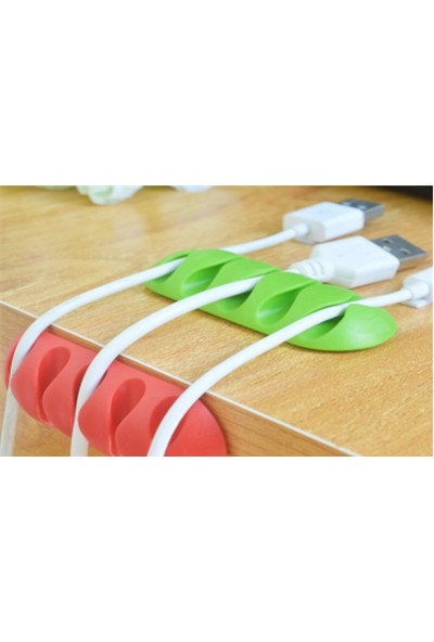 Ozcmax Kablo Tutucu 5 Kanallı 3lü Siyah