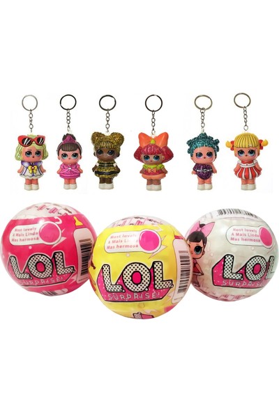 Playseba 3 Adet Lol Sürpriz Bebek Squishy Topu Seti - Süpriz 3 Adet Lol Sukuşi