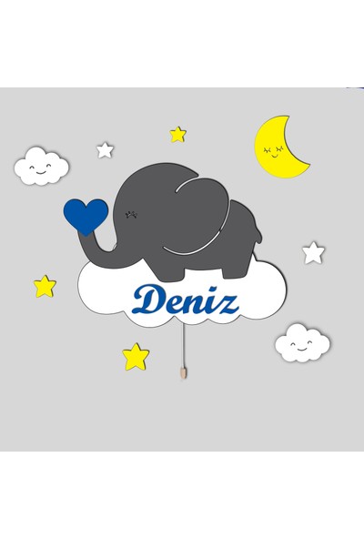 Woodcas Çocuk Odası Dekoratif Fil Bulut Aydınlatma. LED Aydınlatma Woodcas Çocuk Odası Dekoratif Fil Bulut Aydınlatma. LED Aydınlatma