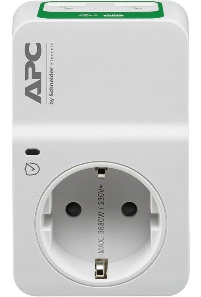 Apc Schneıder 1-Li PM1WU2-GR Akım Koruma Prizi Beyaz 2x USB