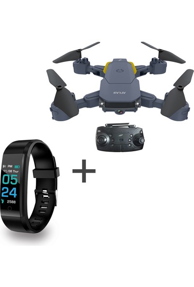 Mf Product Atlas 0230 Smart Drone + 0070 Akıllı Bileklik - Siyah Mf Product Atlas 0230 Smart Drone + 0070 Akıllı Bileklik - Siyah