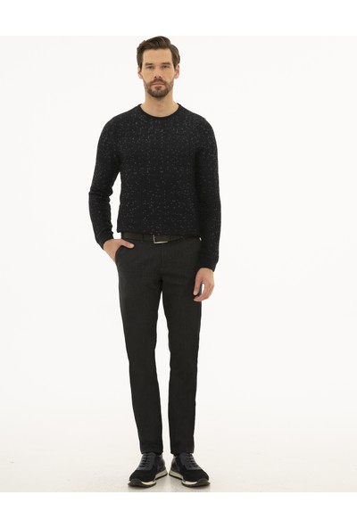 Pierre Cardin Siyah Slim Fit Chino Pantolon 50230174-VR046 Pierre Cardin Siyah Slim Fit Chino Pantolon 50230174-VR046