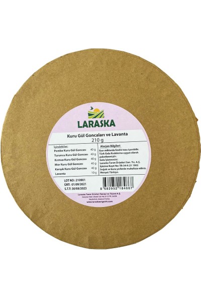 Laraska Kuru Gül Goncaları ve Lavanta Paketi 210 gr Laraska Kuru Gül Goncaları ve Lavanta Paketi 210 gr