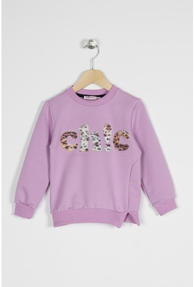 ZepkidsKız Çocuk Chic İşlemeli Uzun Kol Sweatshirt 3-7 Yaş