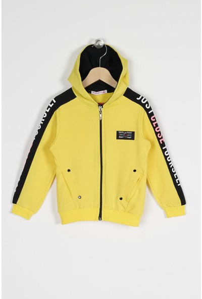 Zepkids Kız Çocuk Arma Kapüşonlu Fermuarlı Hırka 3-12 Yaş