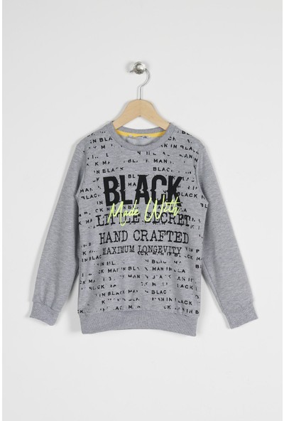 ZepkidsErkek Çocuk Black Made Baskılı Sweatshirt 8-12 Yaş ZepkidsErkek Çocuk Black Made Baskılı Sweatshirt 8-12 Yaş
