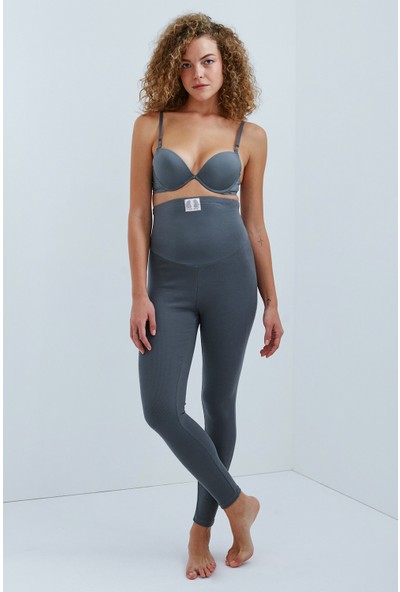 Penti Koyu Gri Mama Rib Stone Tayt