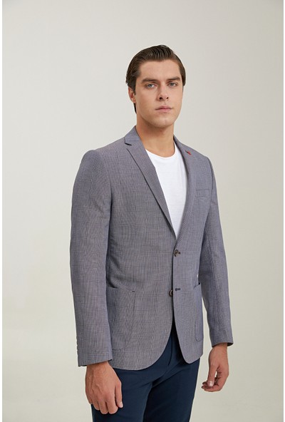D'S Damat Twn Slim Fit Kahve Kumaş Ceket
