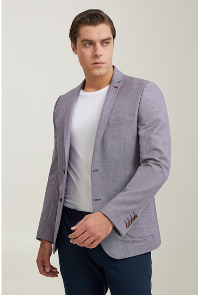 D'S Damat Twn Slim Fit Bordo Kumaş Ceket