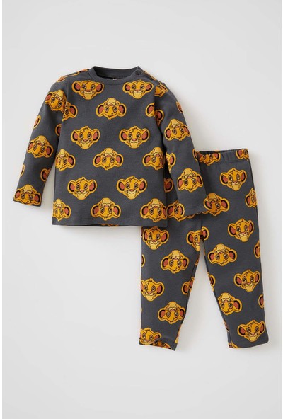 DeFacto Erkek Bebek Lion King Lisanslı Uzun Kollu Pamuklu Pijama Takım V4159A221WN DeFacto Erkek Bebek Lion King Lisanslı Uzun Kollu Pamuklu Pijama Takım V4159A221WN