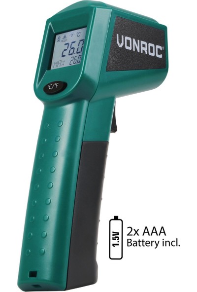Vonroc Dijital Kızılötesi Termometre Lazer