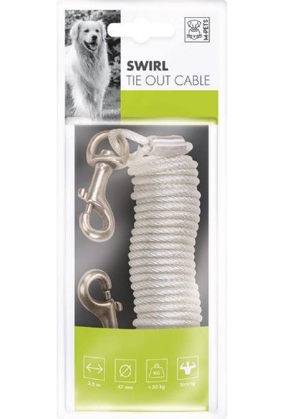 M-Pets Swirl Bahçe Bağlama Halati 3,6 mt M-Pets Swirl Bahçe Bağlama Halati 3,6 mt