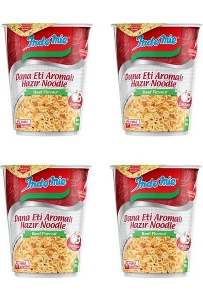Indomıe Bardak Etli Noodle 60Gr 4'lü Indomıe Bardak Etli Noodle 60Gr 4'lü